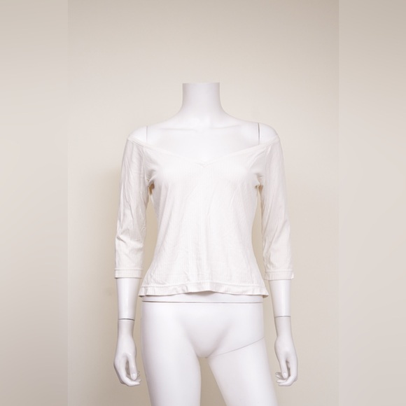 Todd Oldham | Tops | Vintage Todd Oldham Ribbed White Cotton Off ...